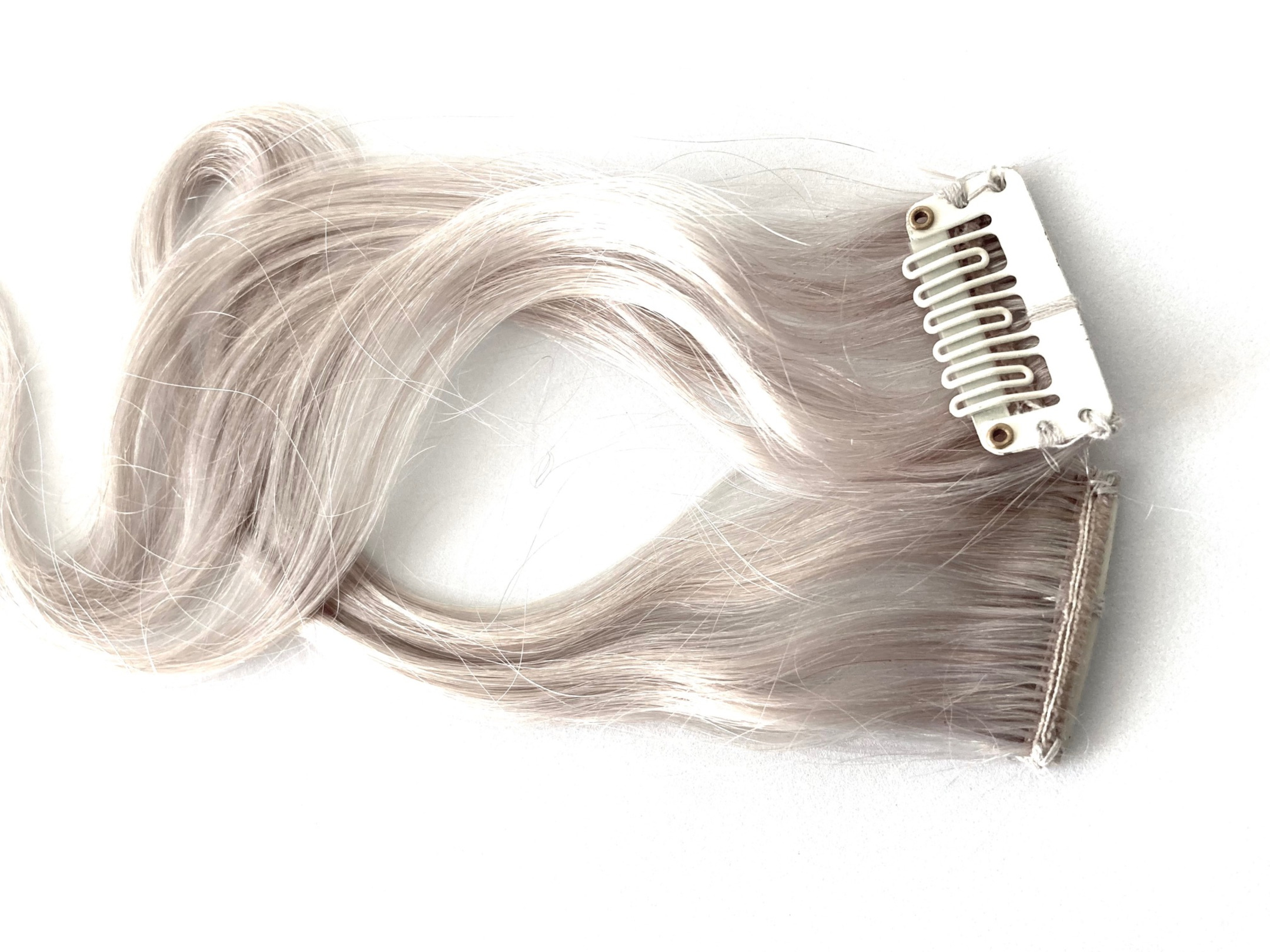 Natural Light Grey Highlights Clip-in Hair