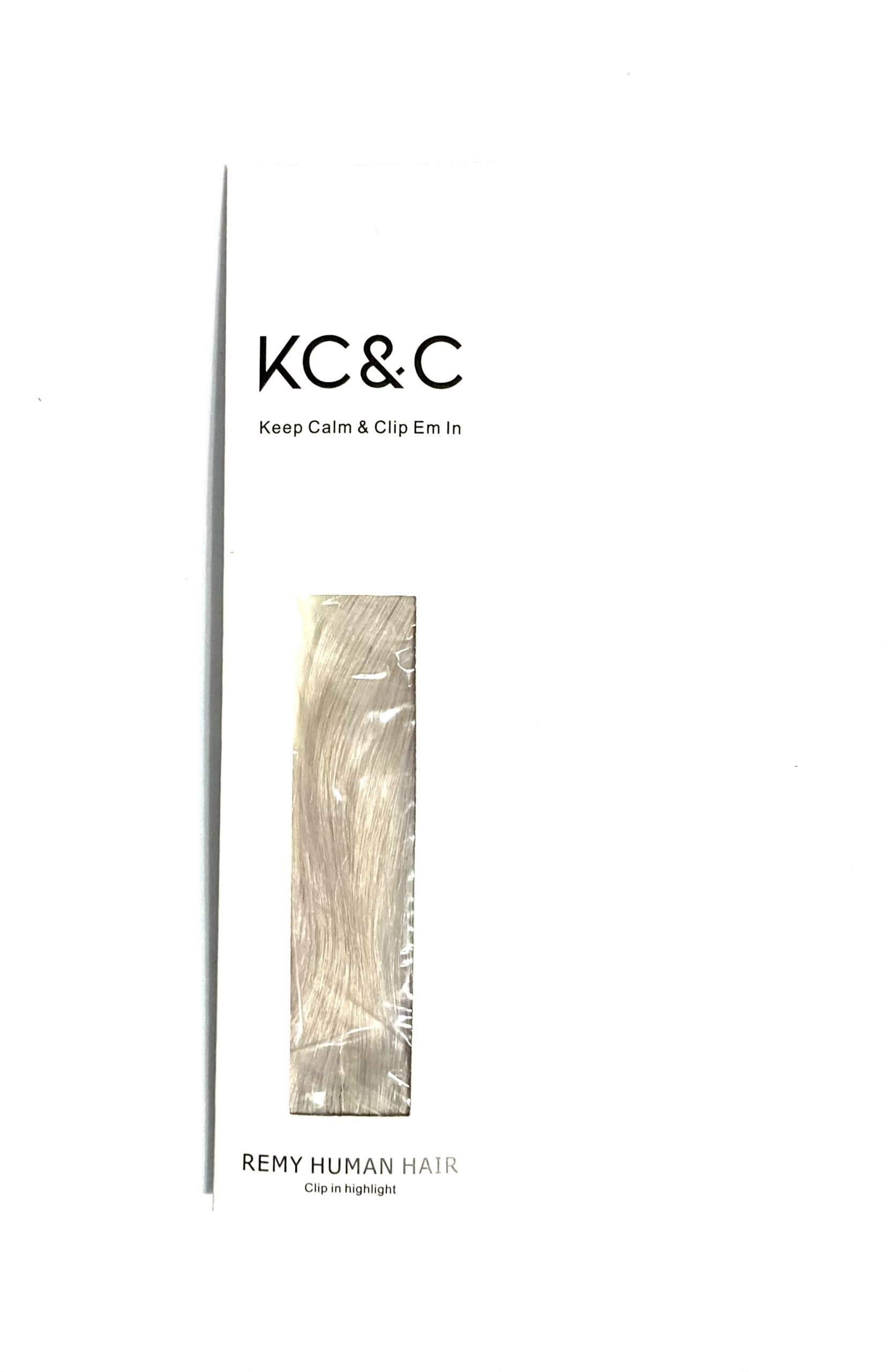 Natural Light Grey Highlights Clip-in Hair