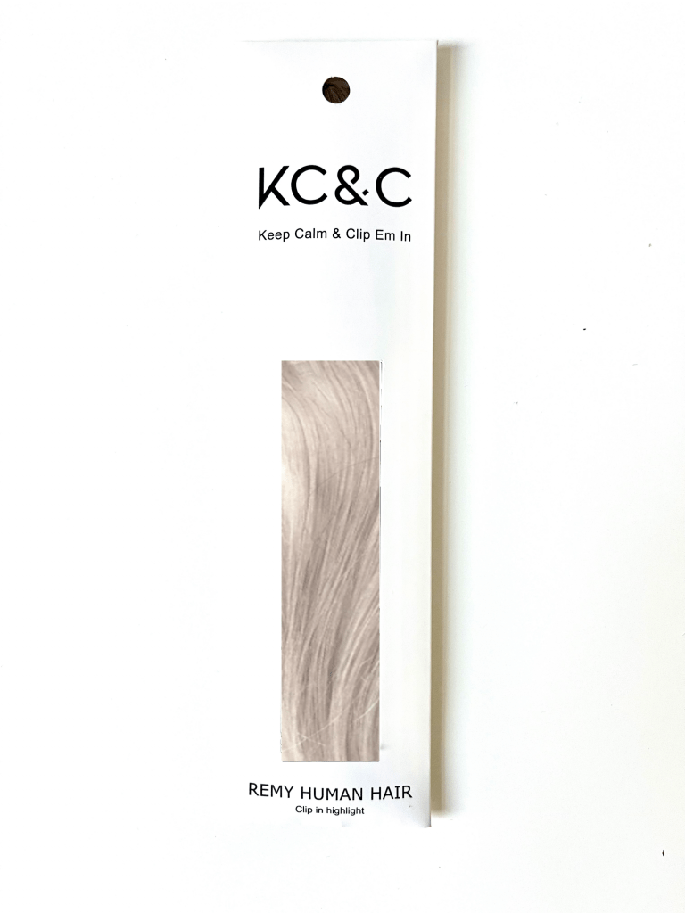 NATURAL LIGHT GREY HIGHLIGHTS CLIP-IN HAIR